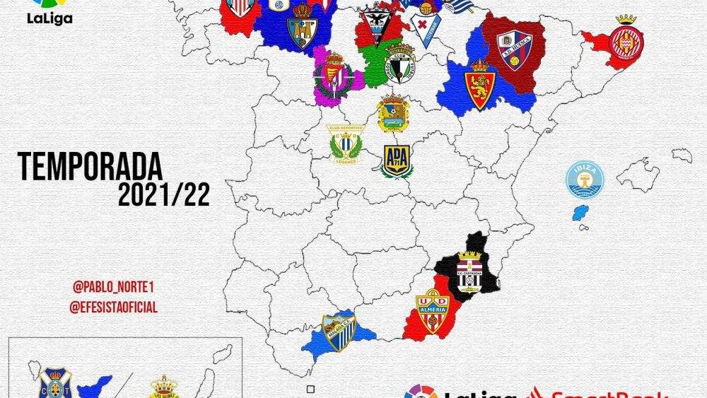 El mapa de LaLiga SmartBank